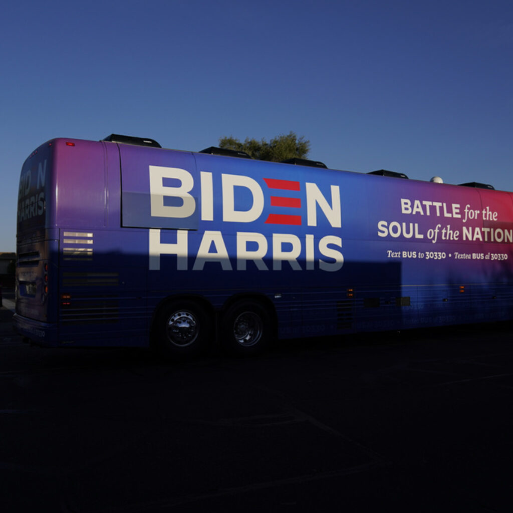 A 'Trump Train' convoy surrounded a Biden-Harris bus. Was it political ...
