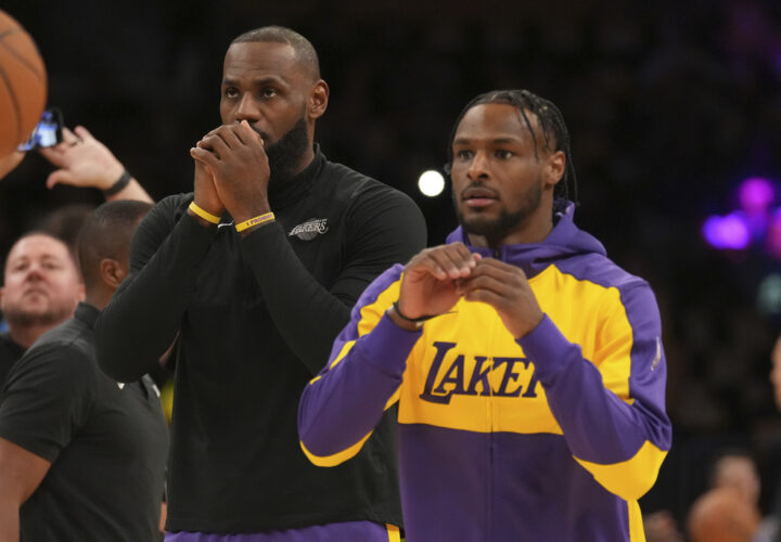 LeBron and Bronny James make history as the NBA's first father-son duo to play together | The ...